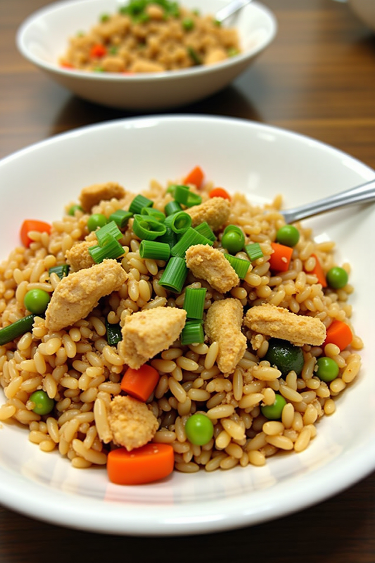High Protein Crispy Garlic Chicken Fried Rice: A Flavor-Packed ...